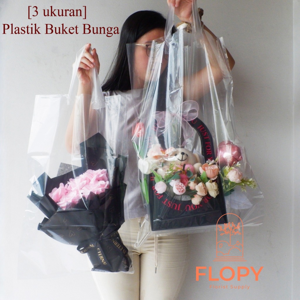 Jual [ 1 Pcs ] Plastik Buket Bunga / Plastik Bunga / Buket Bunga ...