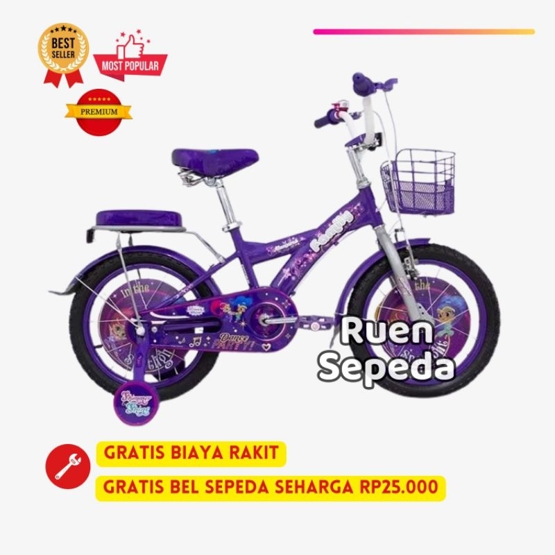 Jual Sepeda Anak Perempuan Roda Empat Mini Family Glamour 16 Inch ...