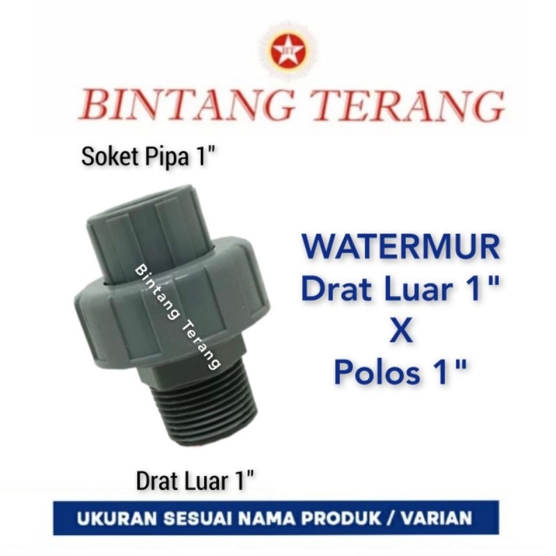 Jual Watermur drat luar 1 x 1 inch / Water mur / Male Thread Union ...