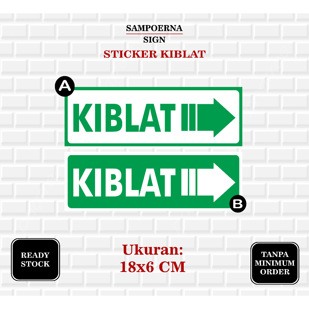 Jual Stiker Kiblat / Sticker kiblat / stiker arah kiblat / sticker arah ...