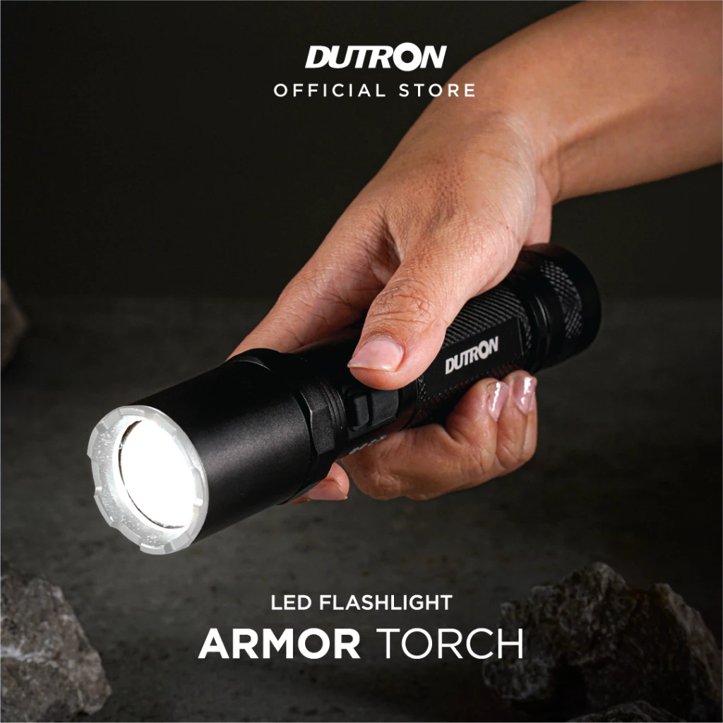 Jual DUTRON Armor Senter LED Alumunium 3 Mode Cahaya 20 Watt - Senter ...