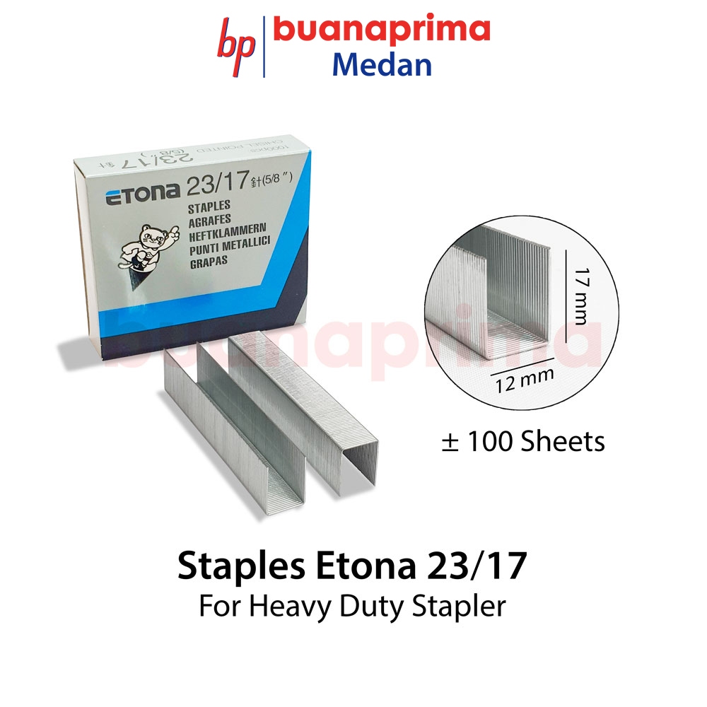 Jual ISI STAPLER ETONA 23/17 Staples Untuk Hekter Jilid Besar Heavy ...