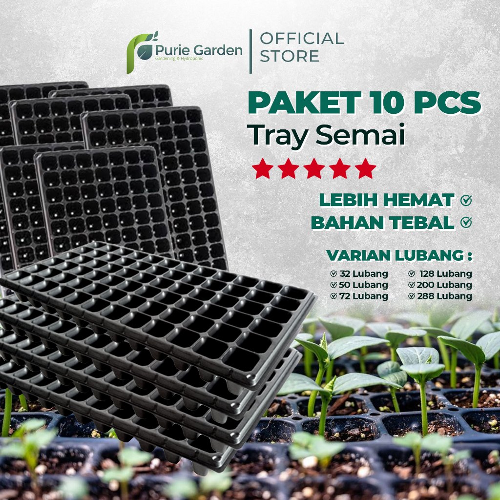 Jual Paket 10 Pcs Tray Semai Bibit Tanaman Semua Ukuran Seeding Tray ...