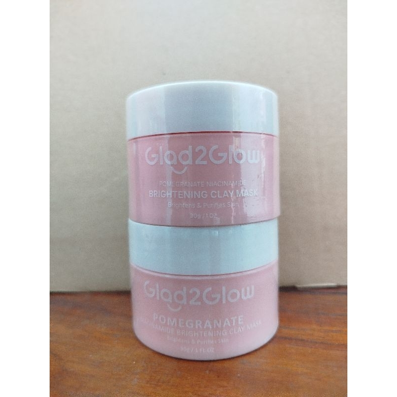 Jual Glad2Glow Pomegranate Niacinamide Brightening Clay Mask | 30 g | Shopee Indonesia