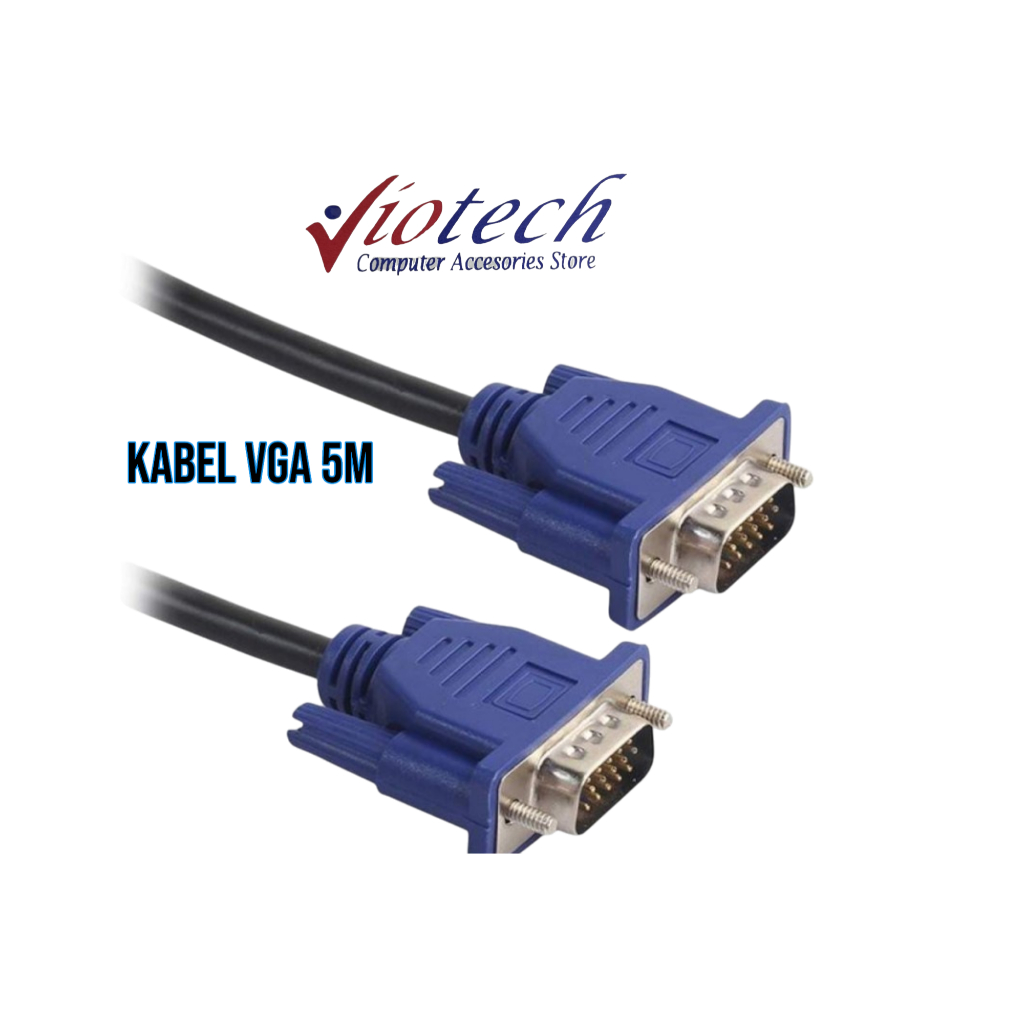 Jual KABEL VGA 5METER LAPTOP KE PROJECTOR LCD TV PANJANG 5M 5 METER CABLE | Shopee Indonesia