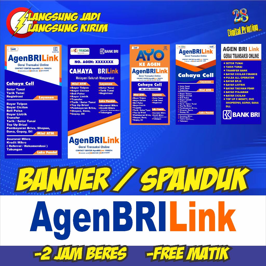 Jual BANNER / SPANDUK AGEN BRILINK / BANNER KONTER SPANDUK USAHA BRI ...