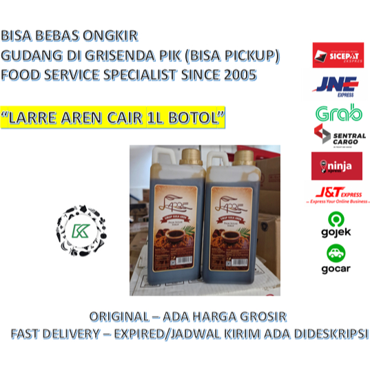 Jual Gulare LARRE Gula Aren Cair / Brown Sugar / Palm Sugar Coffee 1 ...