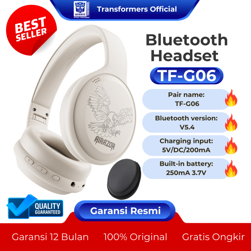 Jual Transformers TF-G06 Bluetooth Headset – Desain Futuristik & Suara ...
