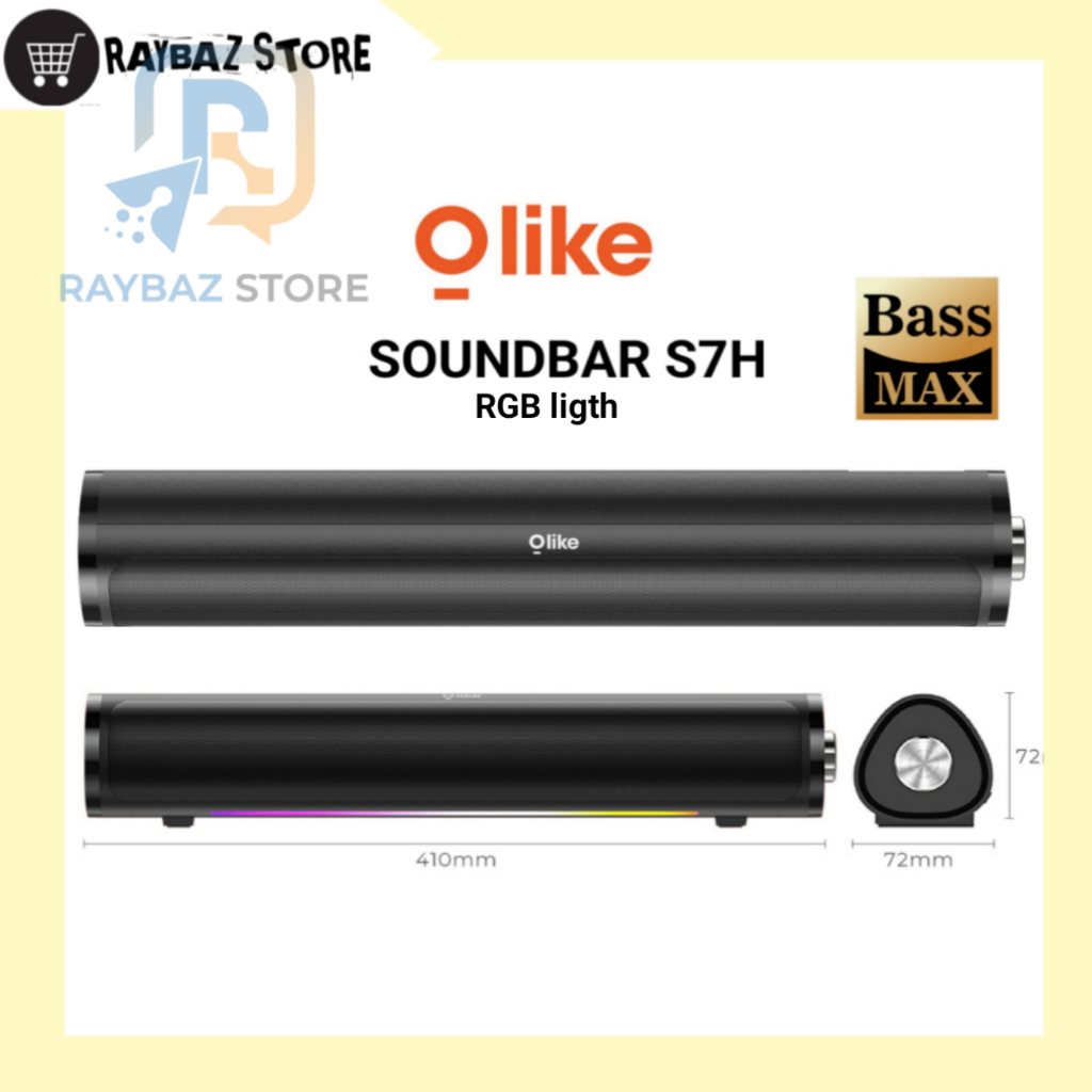 Jual Olike Soundbar S7H RGB Lighth bluetooth 5.3 input aux bass stereo ...