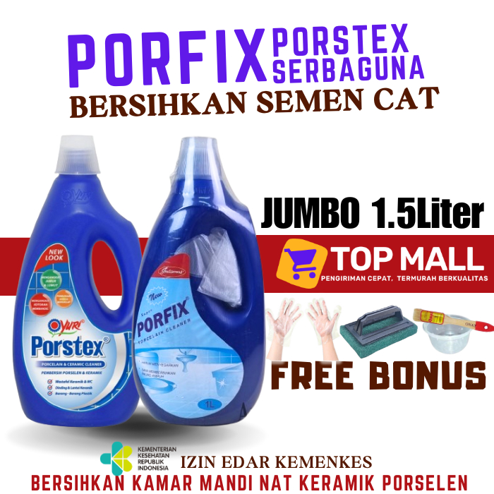 Jual PORFIX PORSTEX Pembersih Keramik Porselen 1500ml Cairan Pembersih ...