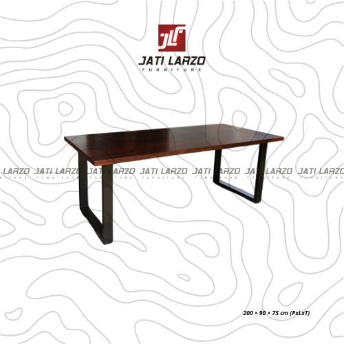 Jual Meja Makan Kayu Jati Tebal Kaki Besi, Furniture Jepara, Mebel Kayu ...