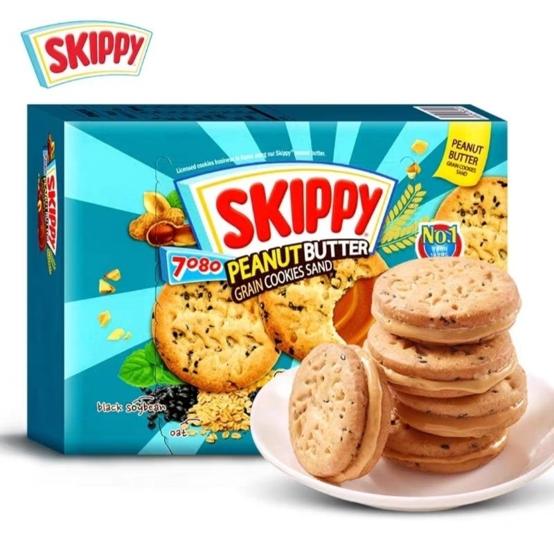 Jual Skippy Peanut Butter Grain Cookies Biskuit - healthy cookie ...