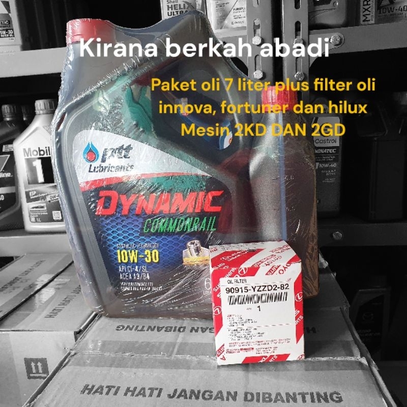 Jual PAKET GANTI OLI PTT DIESEL 10W30 7 LITER + FILTER OLI INNOVA ...