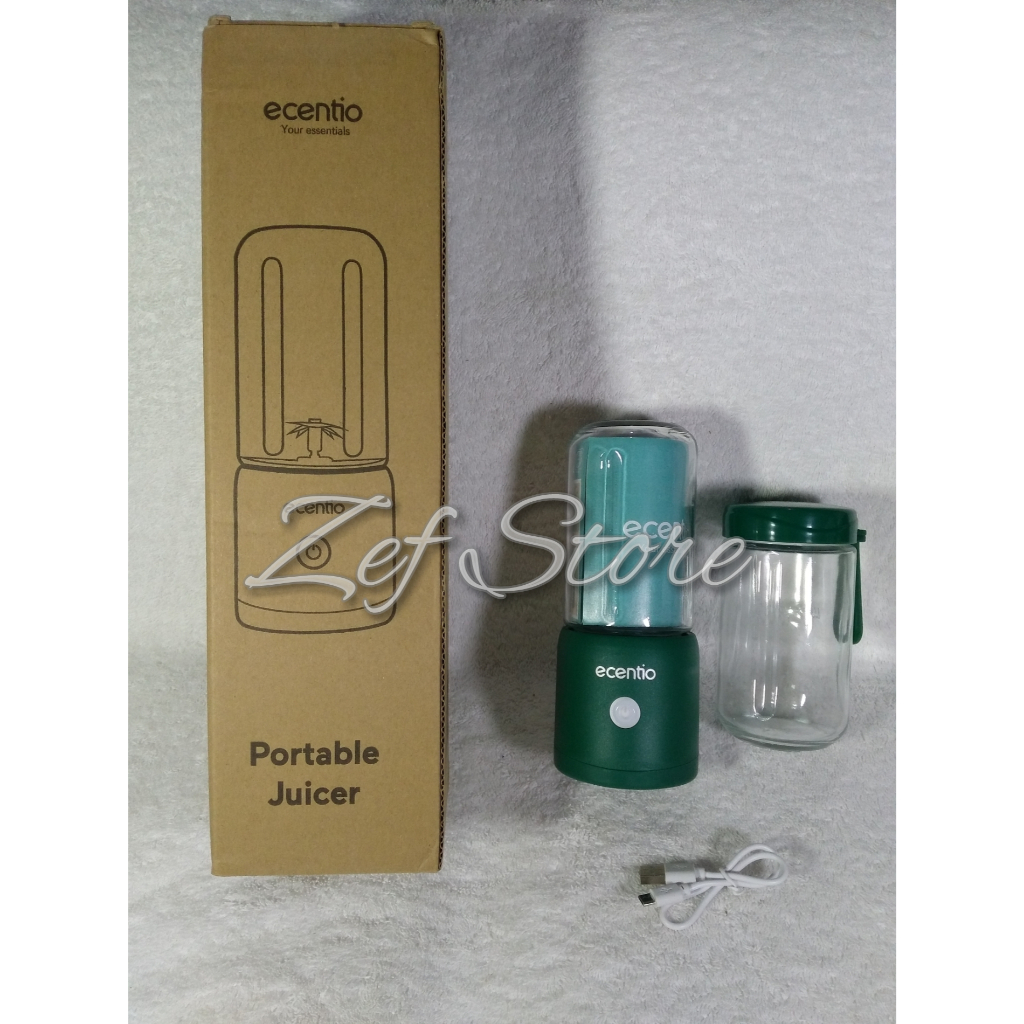 Jual [ORIGINAL] ecentio Portable Wireless Cordless Blender Juicer 8 Blades Mata Pisau Dual Cup ...