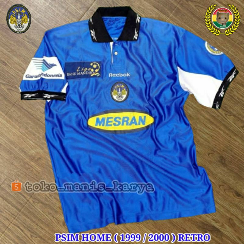 Jual JERSEY PSIM JOGJA HOME 1999 / 2000 LIGA BANK MANDIRI MESRAN BIRU ...