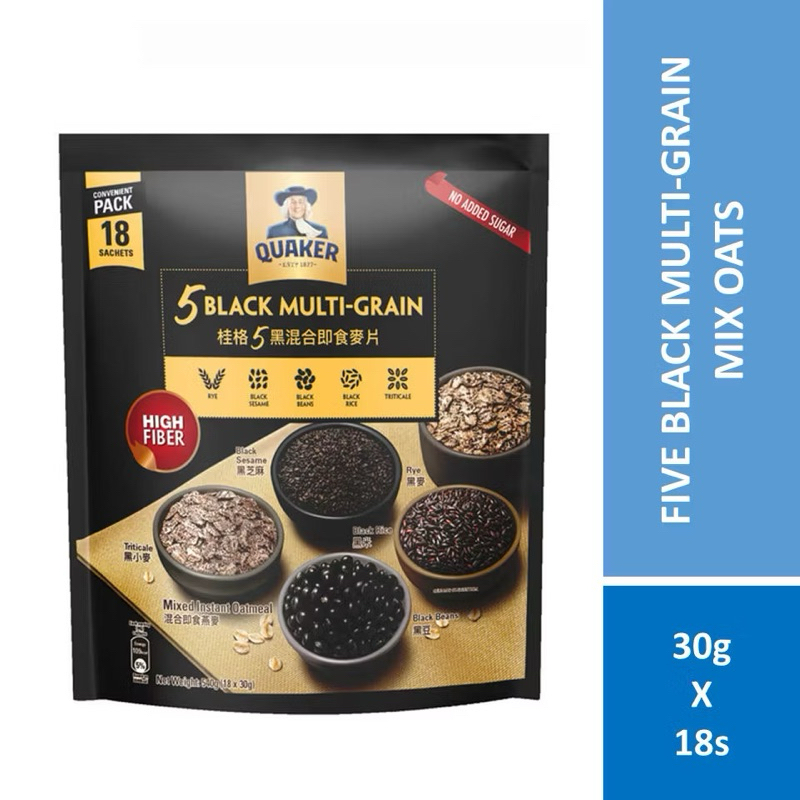 Jual Quaker Five Black Multi-grain Mix Oats / Pack ONLY | Shopee Indonesia