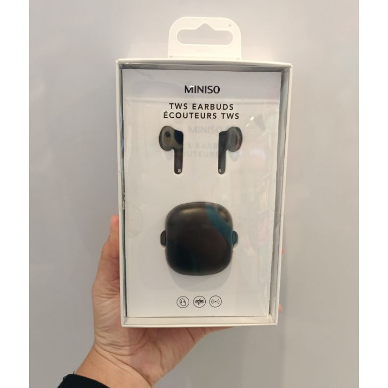 Jual Miniso Mini Matte Wireless Earbuds Black | Shopee Indonesia
