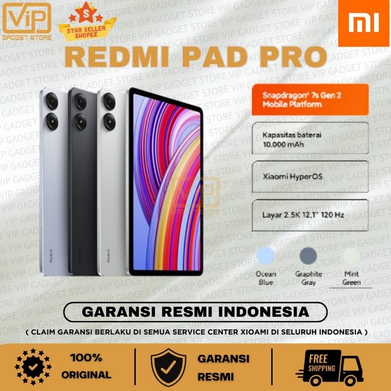 Jual XIAOMI REDMI PAD PRO 8/256GB | LAYAR 2,5K 12INCH 120HZ ...