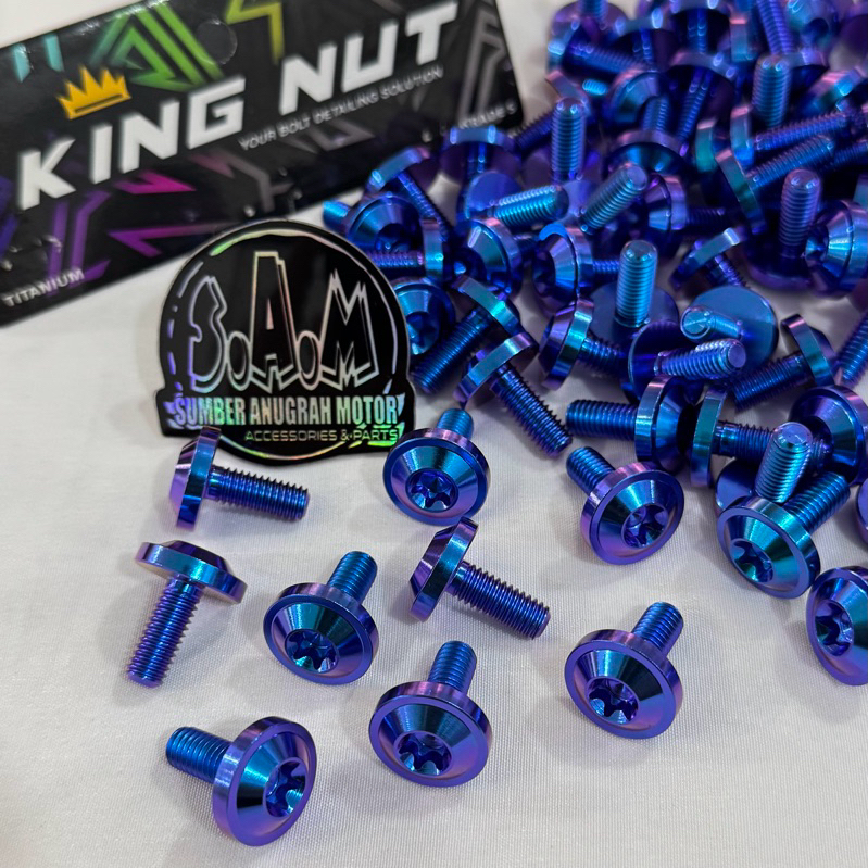 Jual BAUT TITANIUM UMB TRITON M6 x 15 (harga 1pcs) MODEL PAYUNG DRAT 10 PANJANG 1,5 CM / Bodi ...