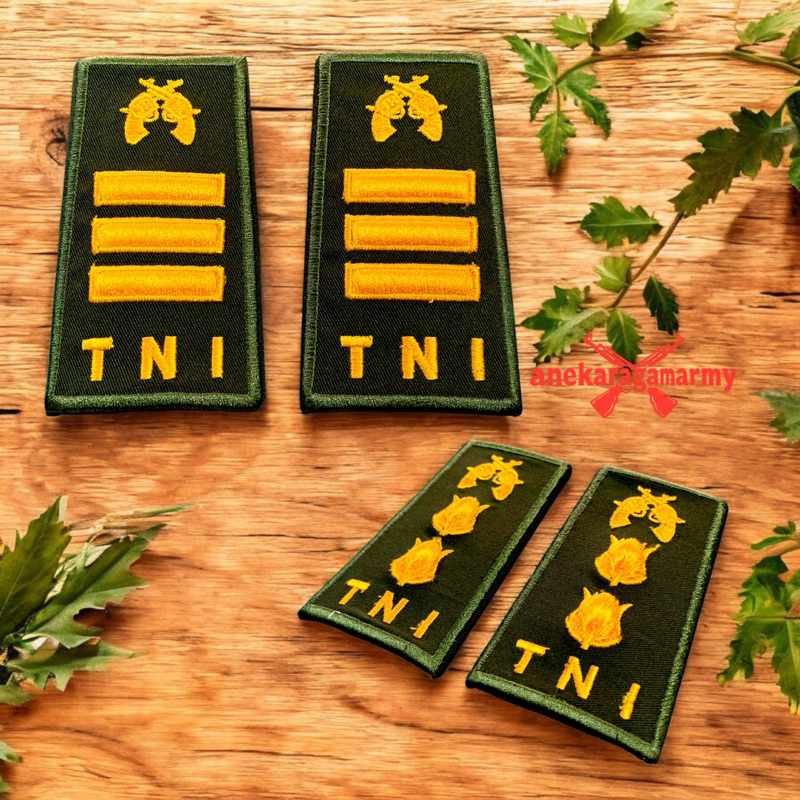 Jual [BISA CUSTOM PANGKAT] PANGKAT PDH TNI AD PM POLISI MILITER LETDA ...
