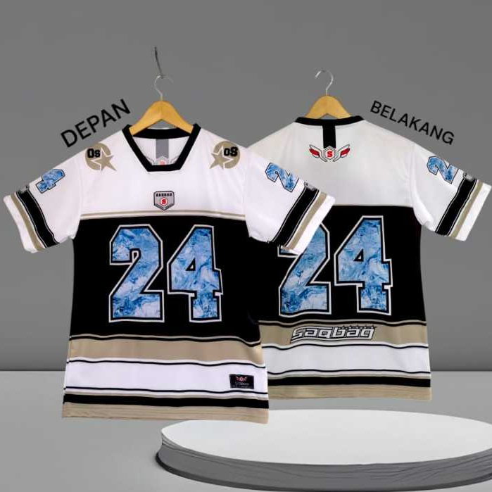 Jual Jersey Number 24 / Jersey Retro / Jersey Rugby / Jersey Hockey ...