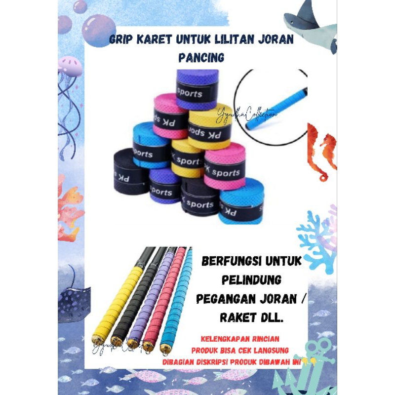 Jual Grip Karet/Blebet Tegek Untuk Lilitan Joran Pancing/Grip Joran ...