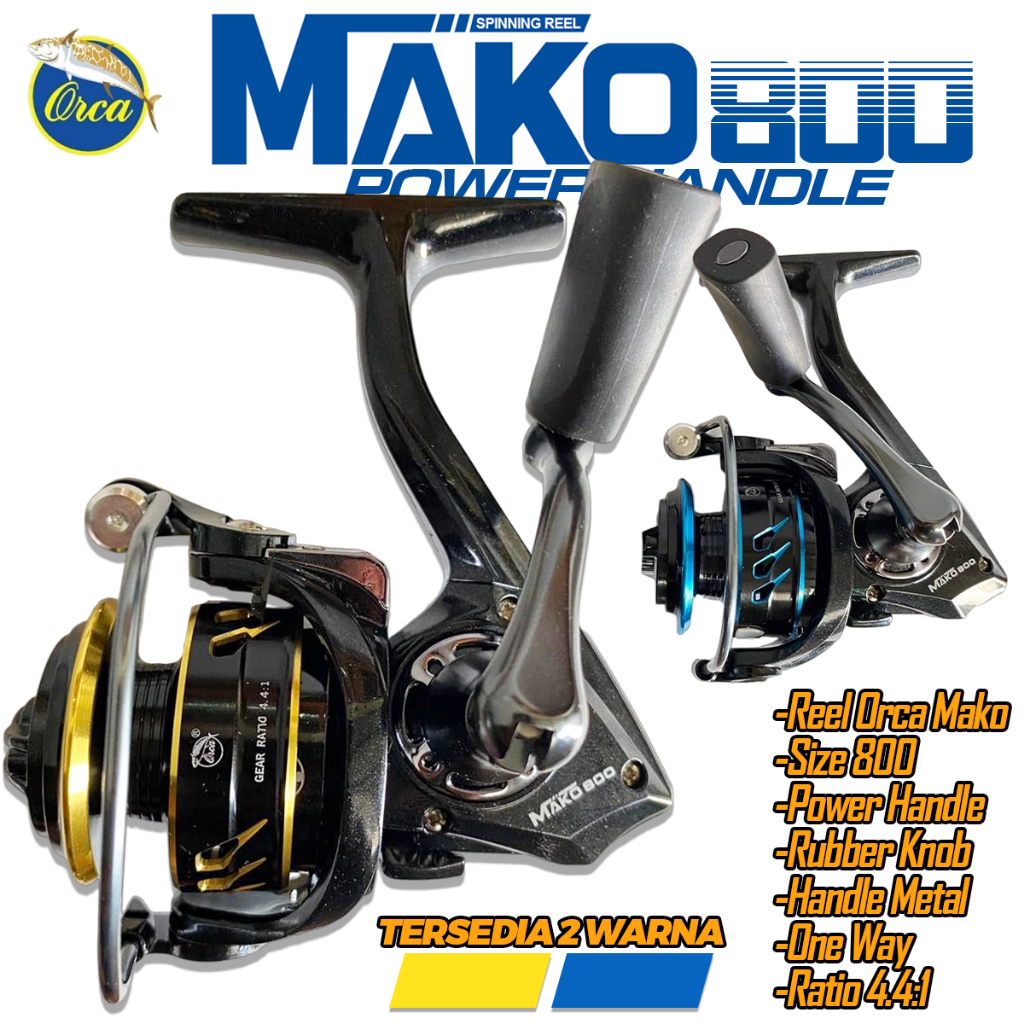 Jual Reel Orca Mako 800 Power Handle Kuat Putaran Reel Halus | Shopee ...