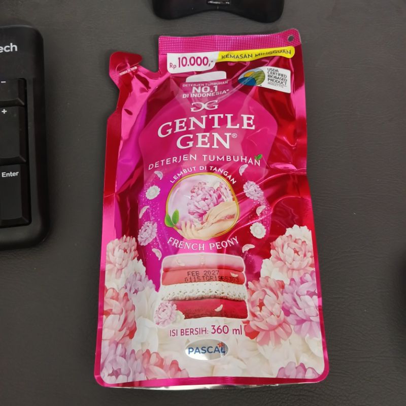 Jual Gentle Gen Deterjen Tumbuhan French Peony Pouch 360ml | Shopee ...