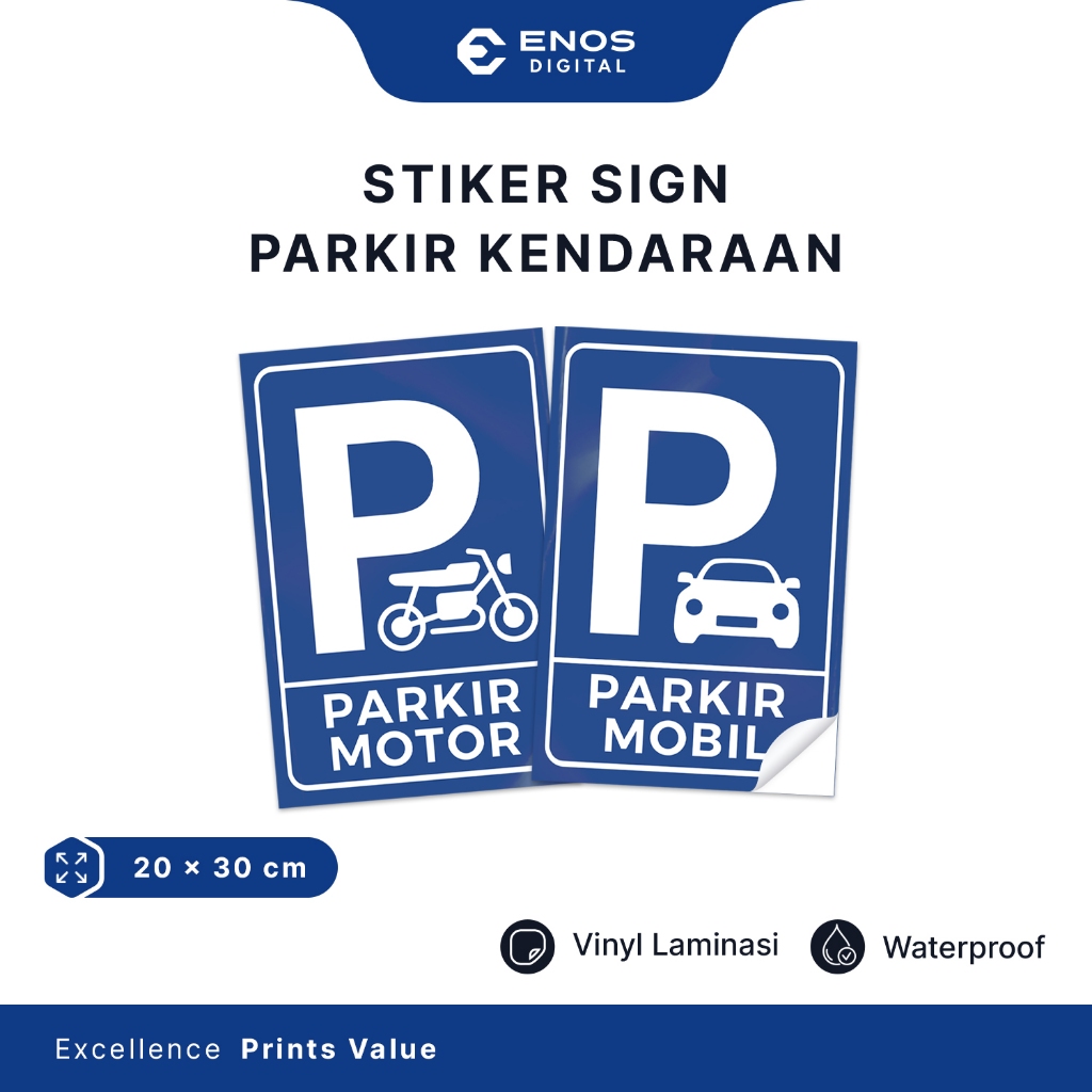 Jual Stiker Tanda Parkir Stiker Area Parkir Motor Mobil Sepeda Stiker ...