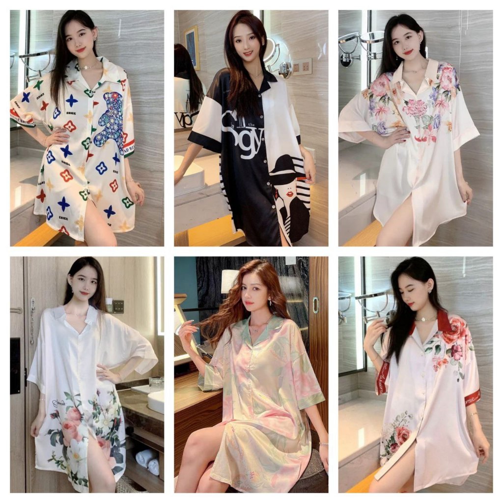 Jual Kemeja Daster Wanita Lucu Berkerah - Baju Tidur Karakter Nyaman ...