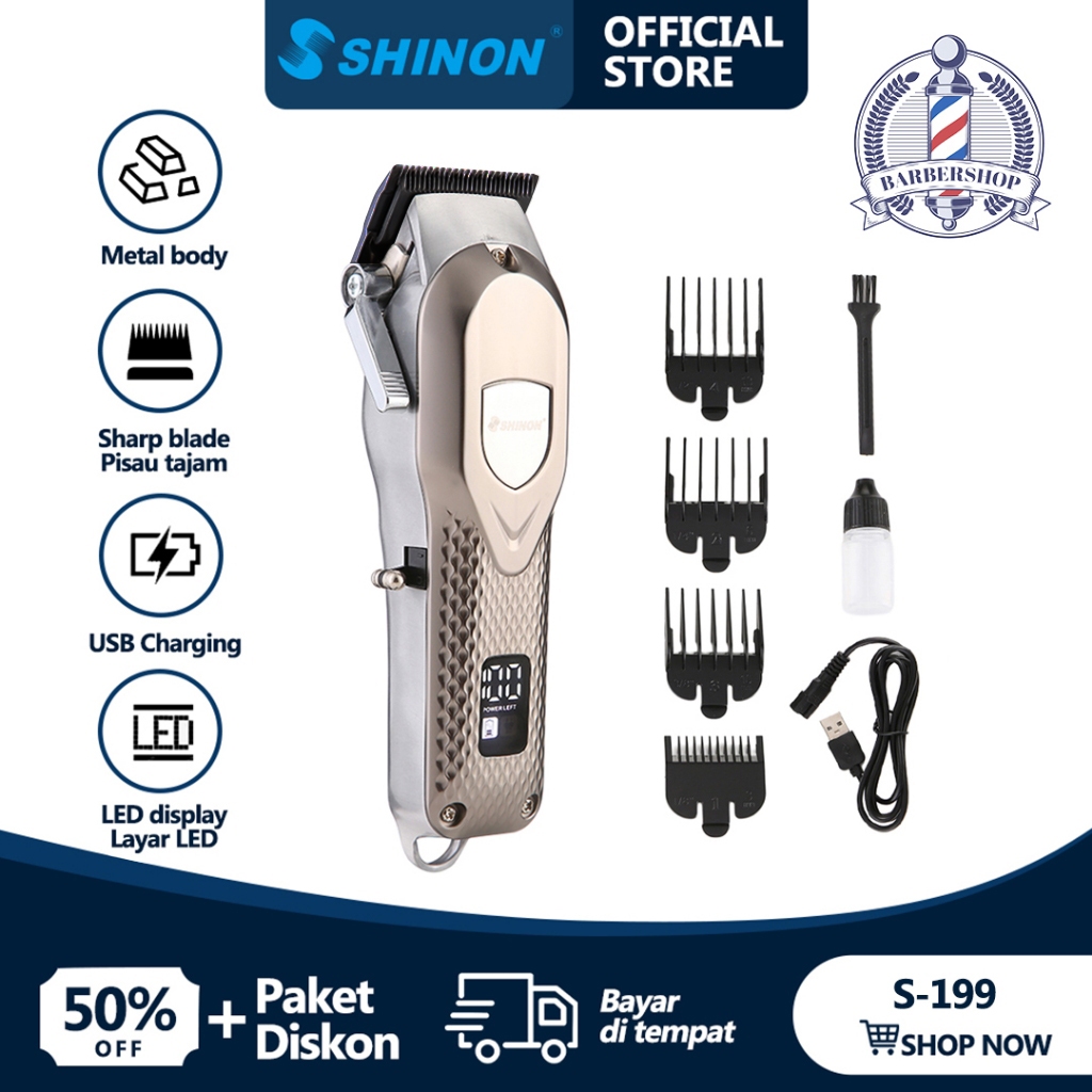 Jual SHINON S-199 Alat Potong Rambut / Rambut Hair Clipper Original / Hair Clipper / Alat Cukur ...
