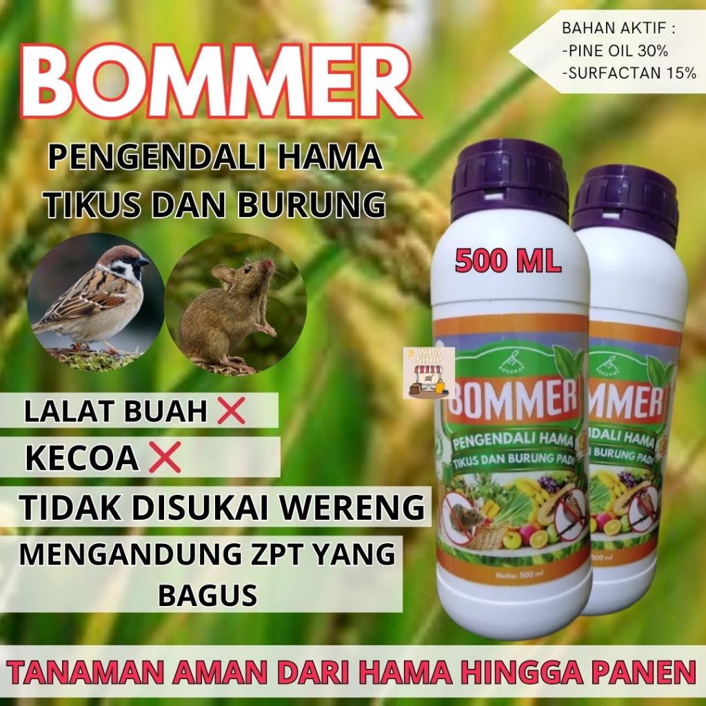 Jual BOMMER Pestisida - Pengendali Hama Tikus dan Burung Padi ...