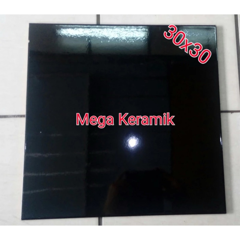Jual keramik lantai hitam kilap 30x30 / 40x40 | Shopee Indonesia