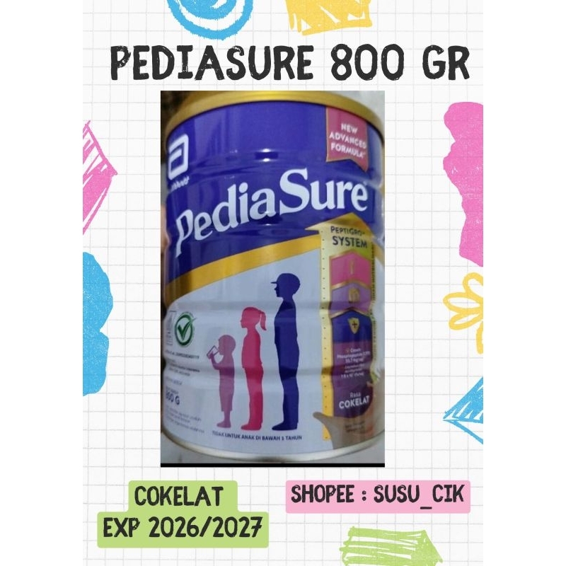 Jual Pediasure 800 gram Cokelat expired 2027 | Shopee Indonesia