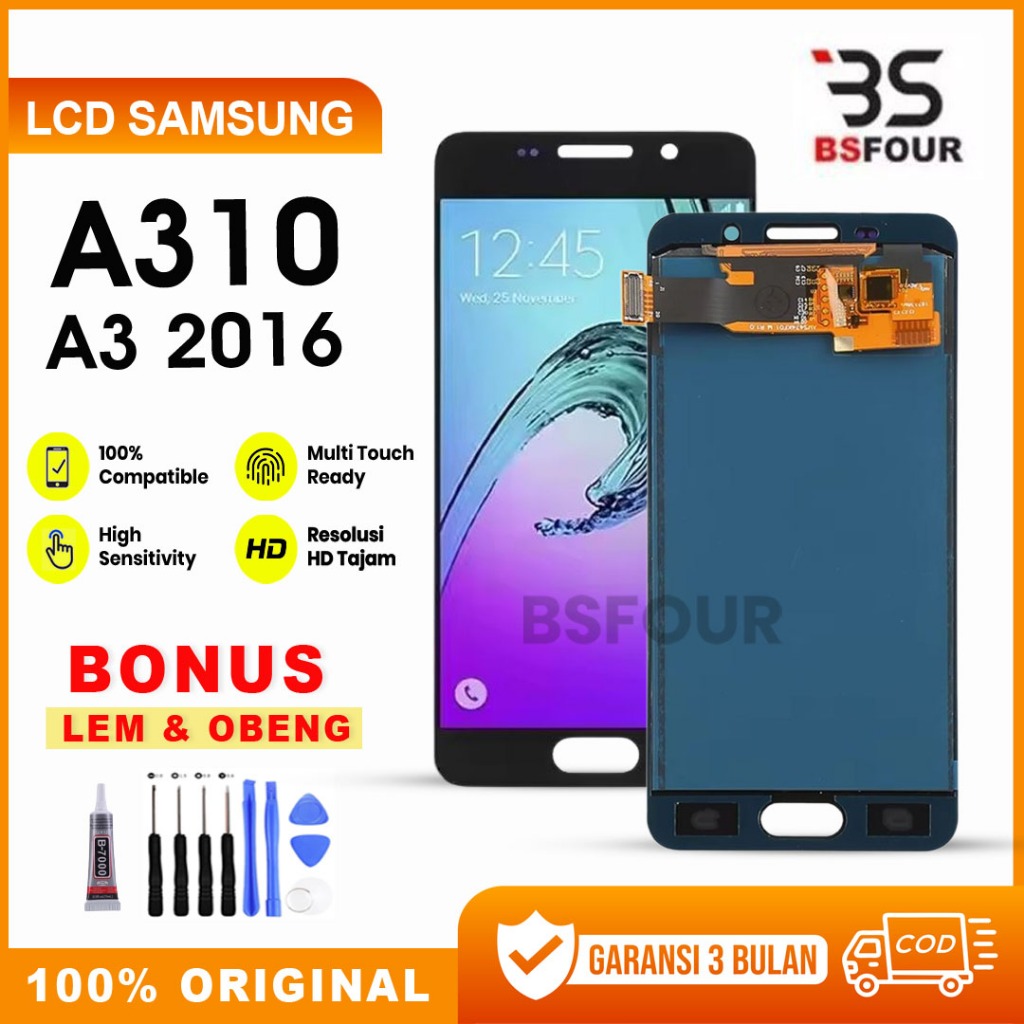 Jual LCD SAMSUNG A310 / A3 2016 FULLSET TOUCHSCREEN | Shopee Indonesia