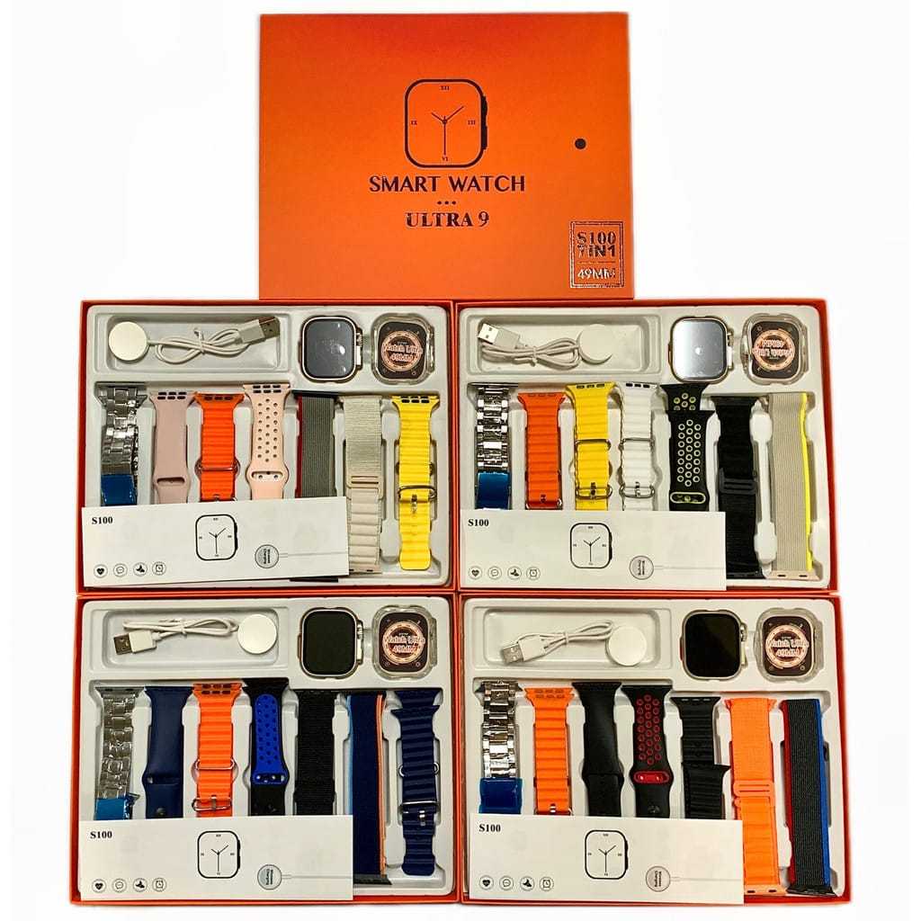 Jual Smartwatch S100 Ultra/ S100 Ultra Smartwatch/ 7 in 1 strap ...