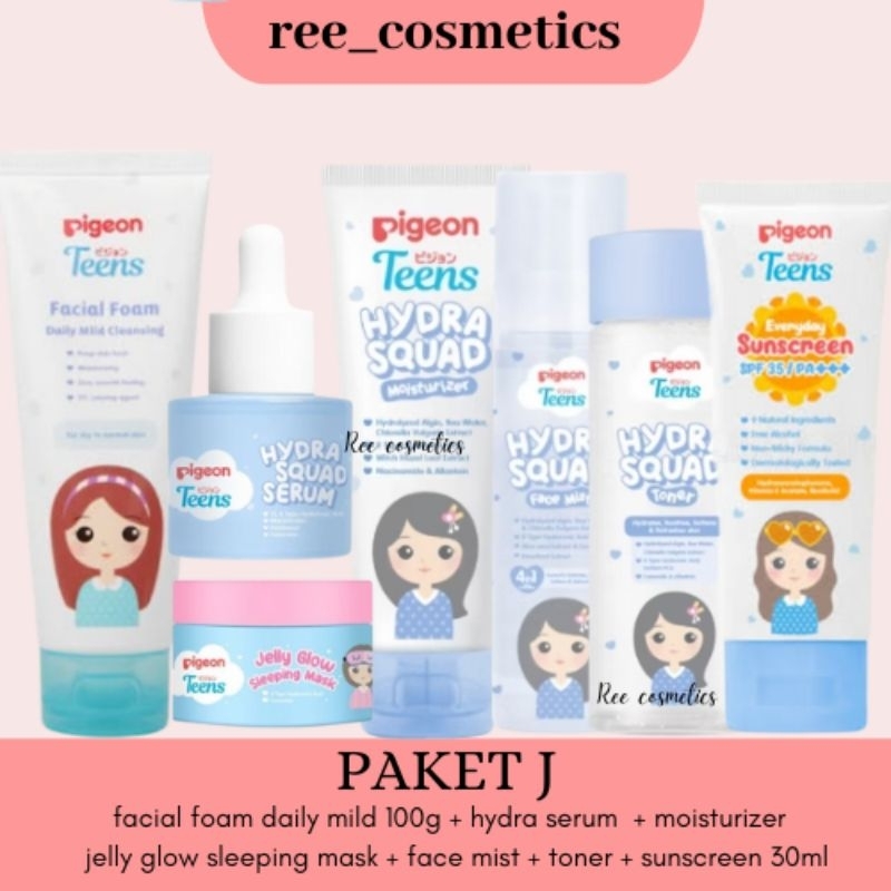 Jual PIGEON TEENS Hydra Squad Series 1 Paket Lengkap Untuk Kulit Kering ...