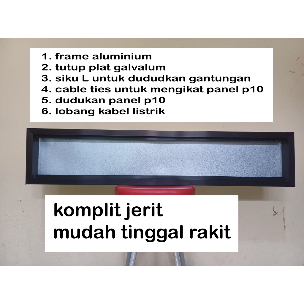 Jual frame running text 2 sisi depan balakang | Shopee Indonesia