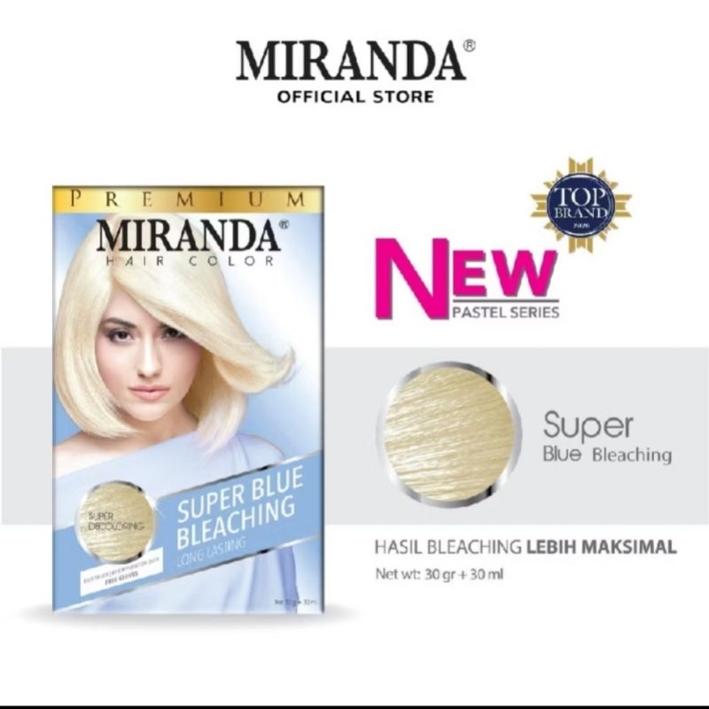 Jual Hair Color Miranda Premium Super Blue Bleaching 30x2 | Shopee ...