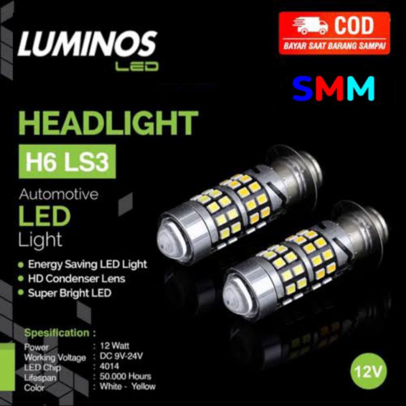 Jual Dop Bohlam Lampu Depan LUMINOS TYTO RIDE IT TAD LED Putih T19 H6 ...