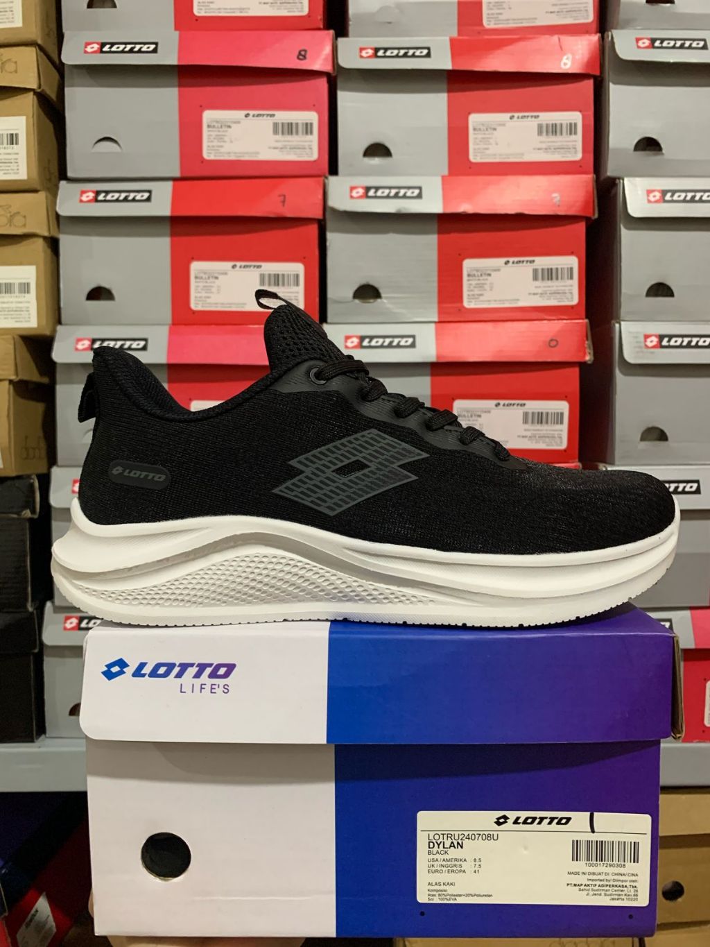 Jual Lotto Dylan Black Men Shoes Original | Shopee Indonesia