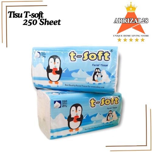 Jual *TISU FACIAL T-SOFT 250 SHEETS 2 PLY | Shopee Indonesia