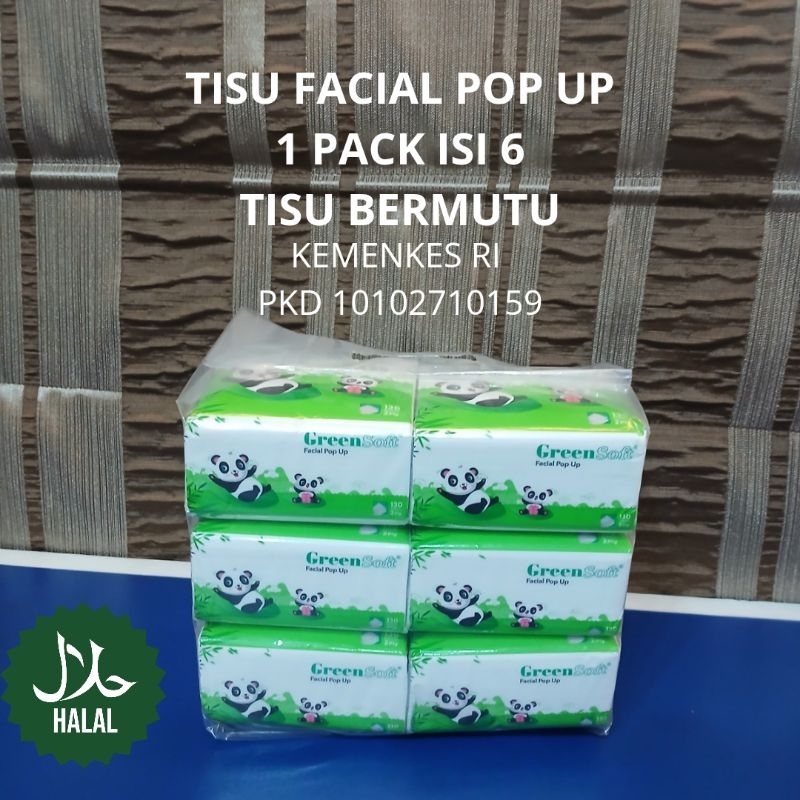 Jual TISSUE FACIAL GREEN SOFT 6 PCS | TISU MURAH | TISSUE WAJAH | TISU ...