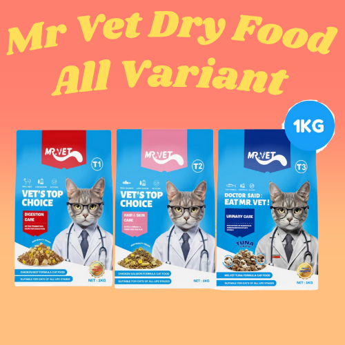 Jual Mr. Vet Makanan Kucing Kering Fungsional Kemasan 1KG All Variant ...