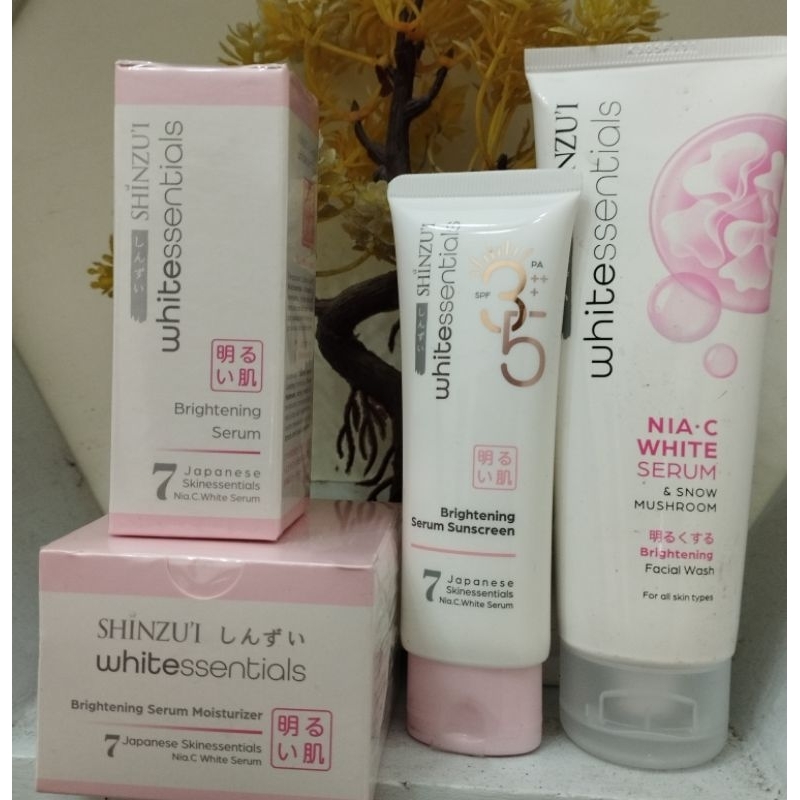 Jual shinzui facial wash, serum brightening, moisturizer, sunscreen ...
