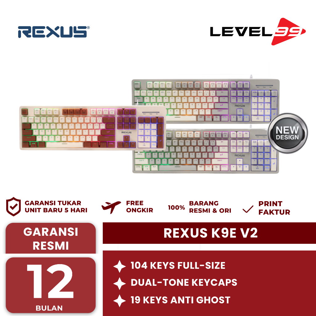 Jual Rexus K9E V2 Battlefire Rgb Gaming Keyboard | Shopee Indonesia
