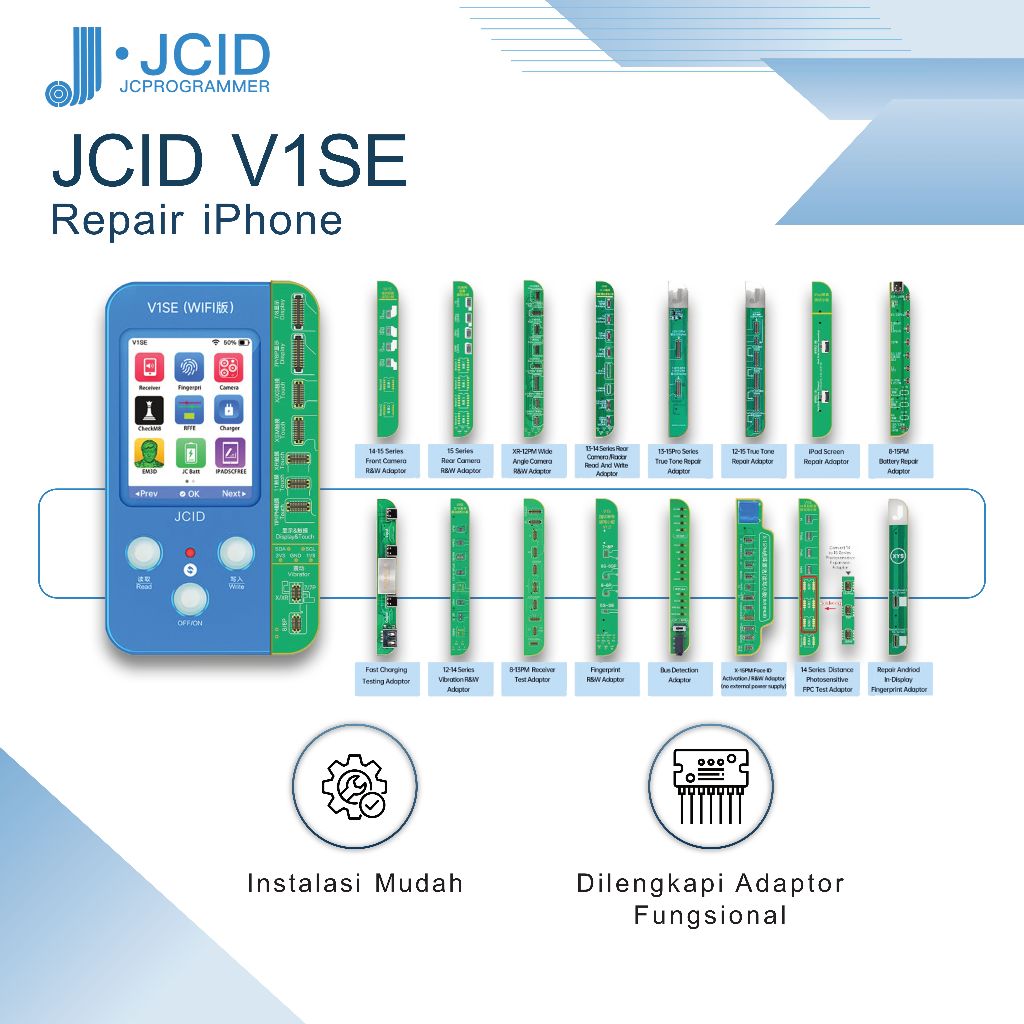 Jual ALAT SOFTWARE JCID V1SE - The package includes ViSE host and 15 ...