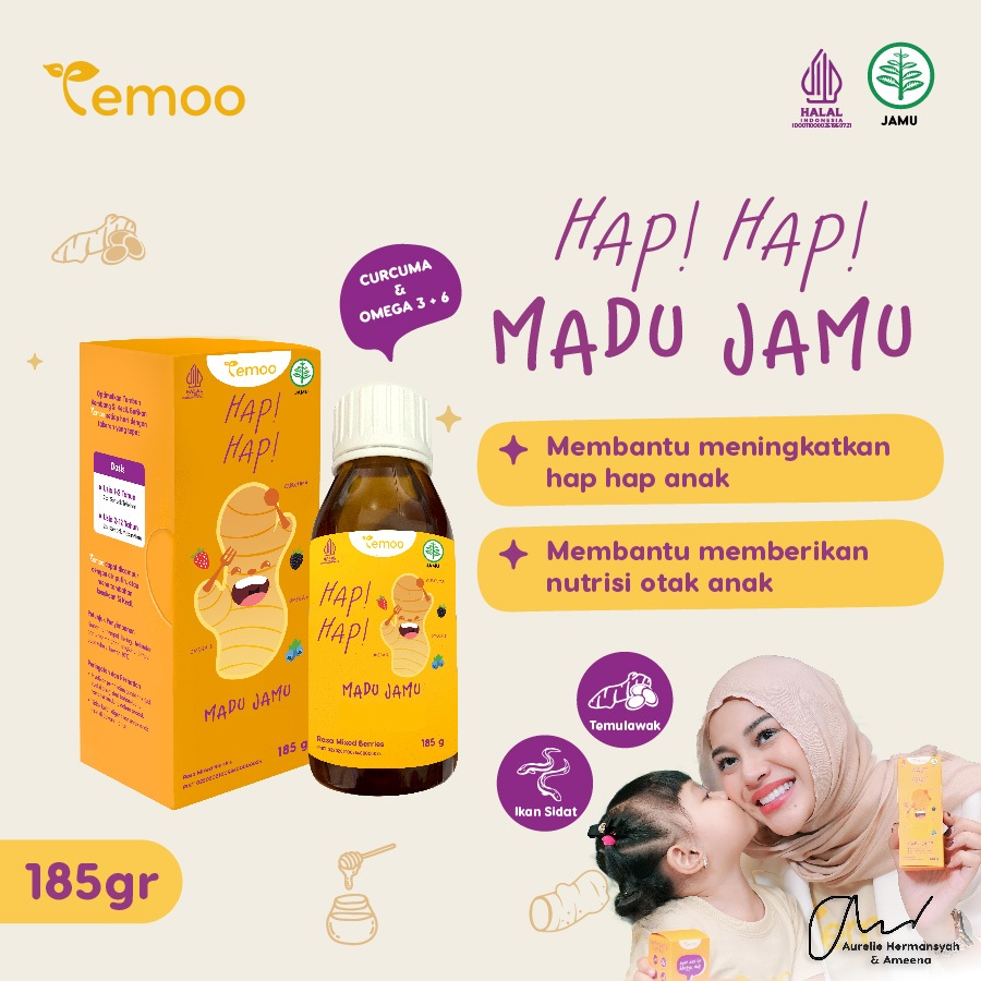 Jual Temoo Hap Hap Madu Jamu 185 gr- Vitamin Penggemuk Badan Anak ...