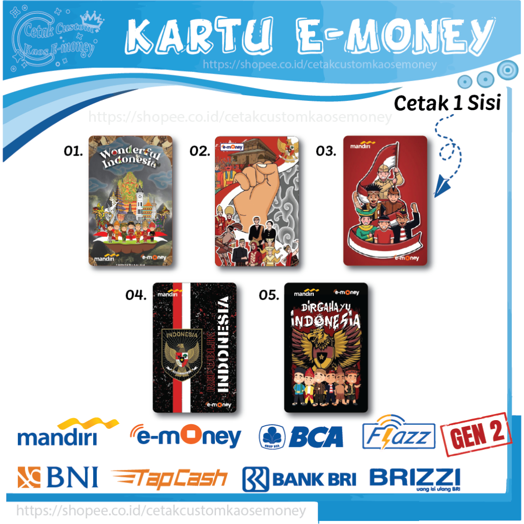 Jual KARTU E MONEY E TOLL GAMBAR INDONESIA GARUDA KUMPULAN EMONEY ...