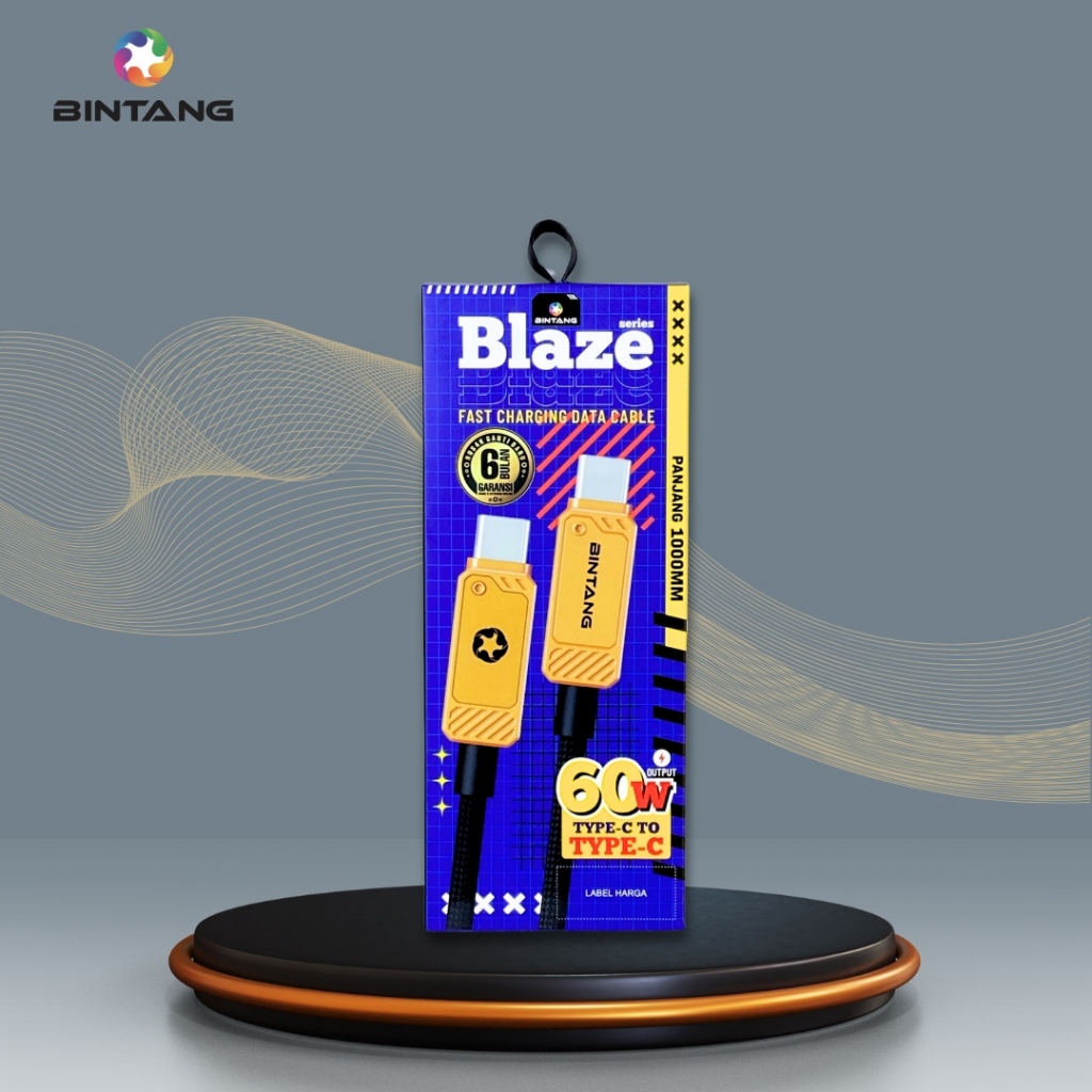 Jual KABEL DATA TYPE C TO TYPE C BT 1M BLAZE SERIES | Shopee Indonesia